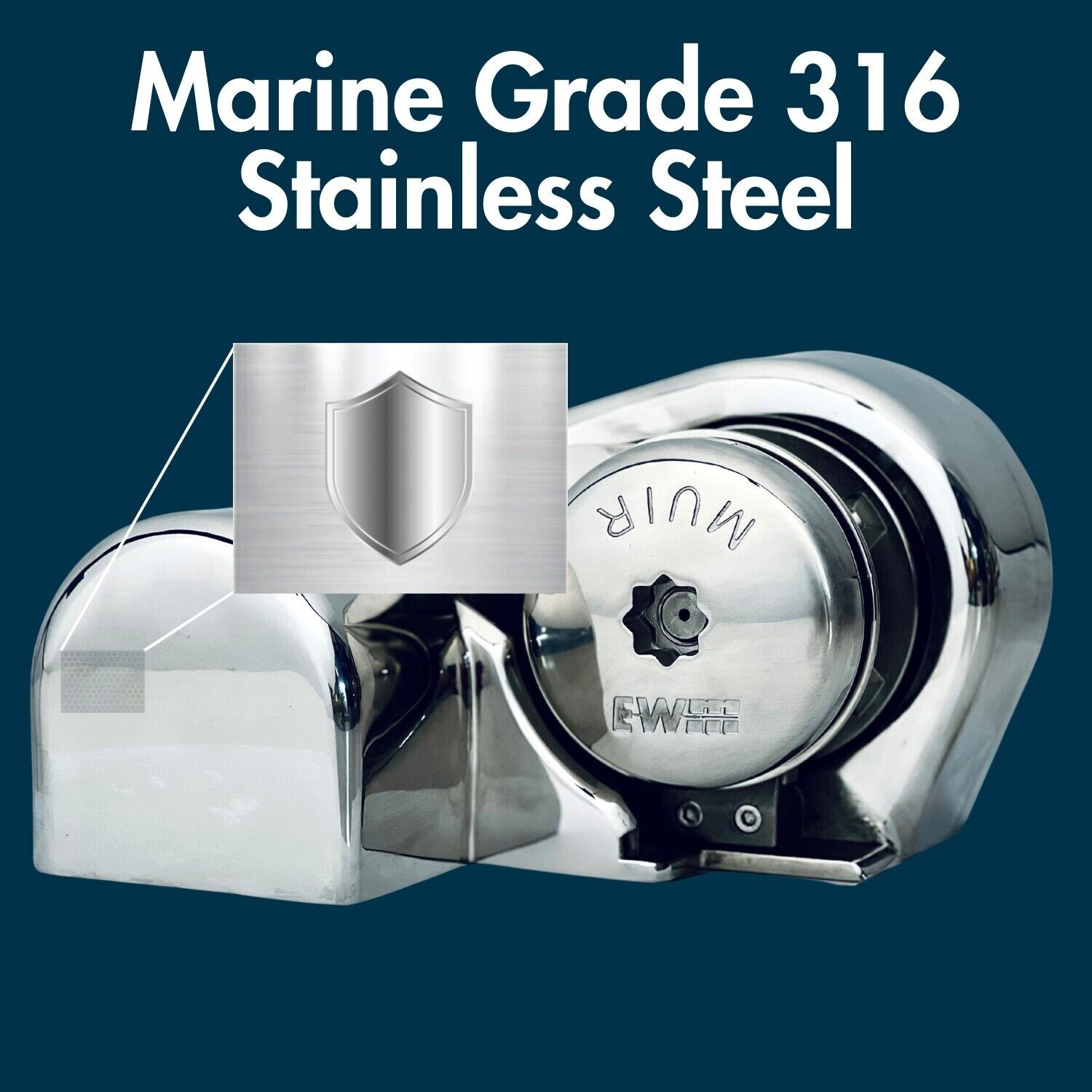 Muir H900 Marine Anchor Winch Windlass 26' to 39' vessels 900W FREE ...