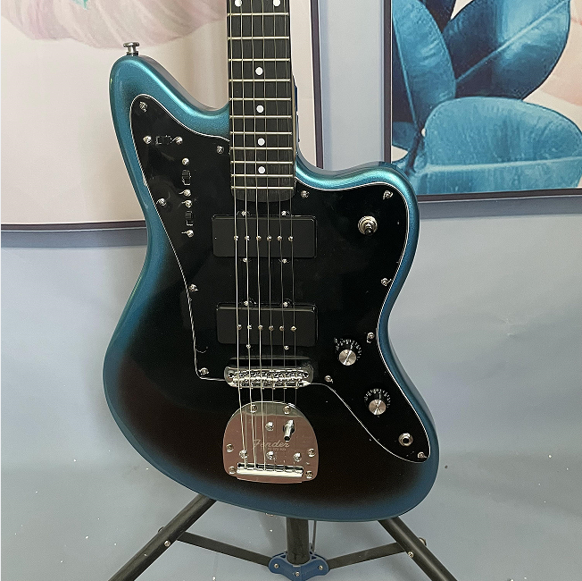 Custom Jazzmaster Electric Guitar Dark Night P90 Pickups Rosewood ...