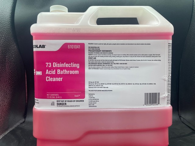 ECOLAB 6101041 73 Disinfecting Acid Bathroom Cleaner 2.5 Gallon for ...