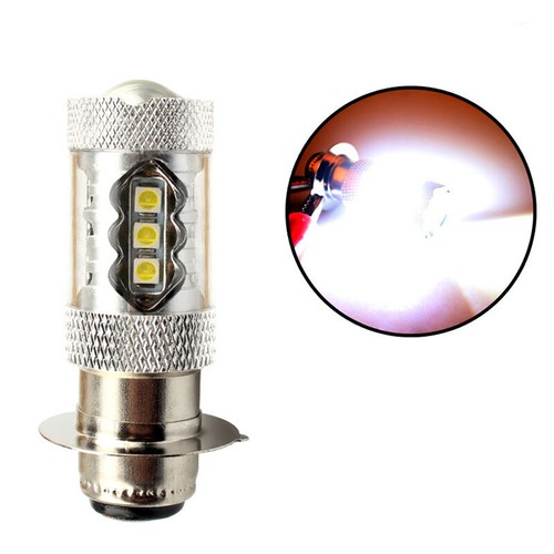 H6 6000K 80W 16 LED Headlight Projector Motorcycle White Light Hi/Lo ...