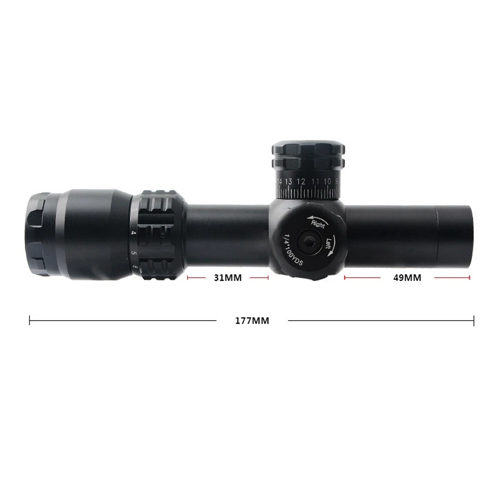 2-8x20 LPVO Scope Illuminated Rifle Scope Optic Sight LPVO Optic Sights ...