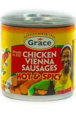 6 Jamaican Grace Chicken Vienna Sausage 6 pack 114g. Jerk, Spicy, and ...