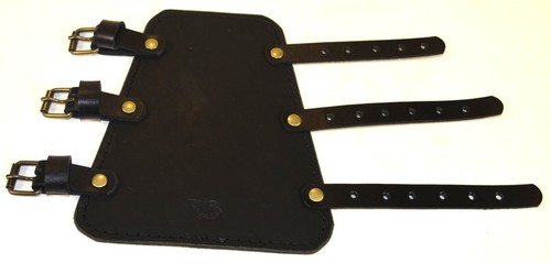 Handmade Black Leather Archery Arm Guard Bracer Made In the USA | eBay