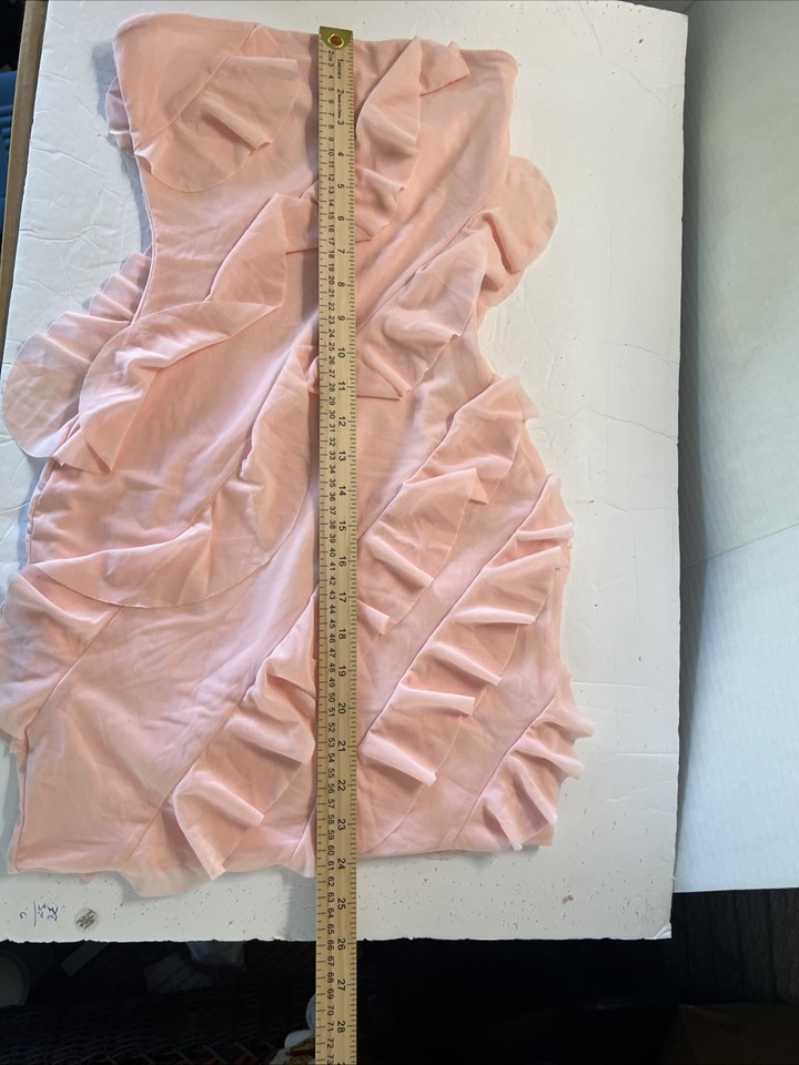 The Vintage Shop Dress Strapless Pink Ruffle Mini Festive Party ...