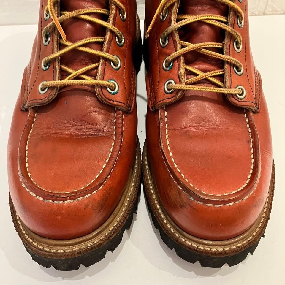 Red Wing 8135 Moc Toe Work Boots Oro-Russell Vibram Sole US 8D USA ...