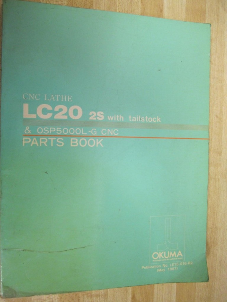Okuma LC20 1S With Tailstock Parts Manual | eBay