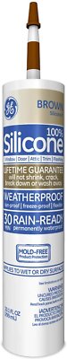 GE GE-5080 Silicone II Natural Wood Caulk, 10.1 oz Cartridge, Brown ...