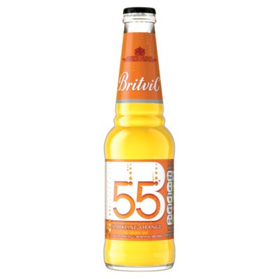 BRITVIC 55 Sparkling Orange Juice Soft Drinks 275mL Glass Bottles (PACK ...