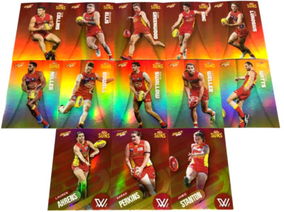 2022 SELECT AFL FOOTY STARS TRADING CARD SUNSET PARALLEL TEAM SET-G ...