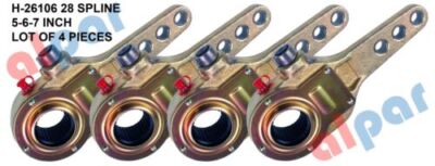 LOT OF FOUR MANUAL SLACK ADJUSTER 1.5"x28 SPLINE - 5", 6",7"Arm KN44051 ...