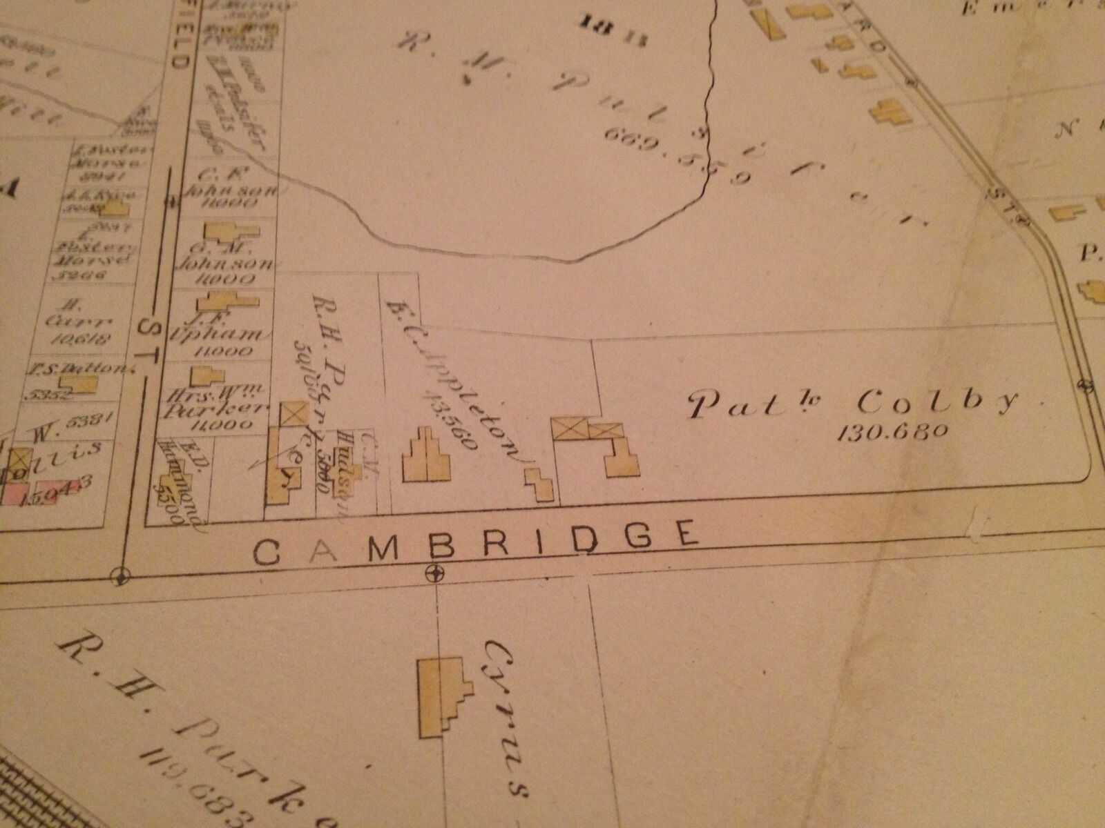 1890 Original Bromley Map Boston MA. Part of Brighton | eBay