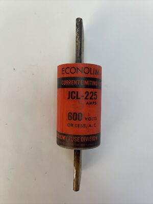 ECONOMY JCL-225 ECONOLIM CURRENT LIMITING FUSE 225AMP 600VAC CLASS J | eBay