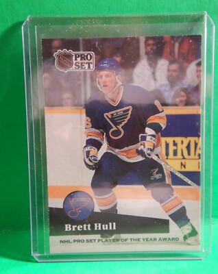 Grade Worthy Cards-1991 Pro Set Hockey Brett Hull #326 Player of the ...