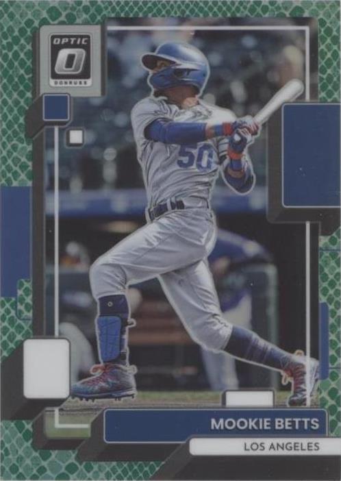 2022 Panini Donruss Optic - Mookie Betts #184 Green Dragon Prizm /99 ...
