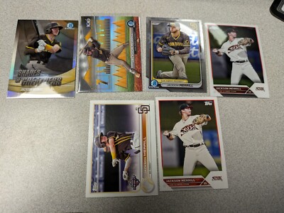 Jackson Merrill Rookie Prospect Card Lot (6) Bowman Pro Debut RC | eBay