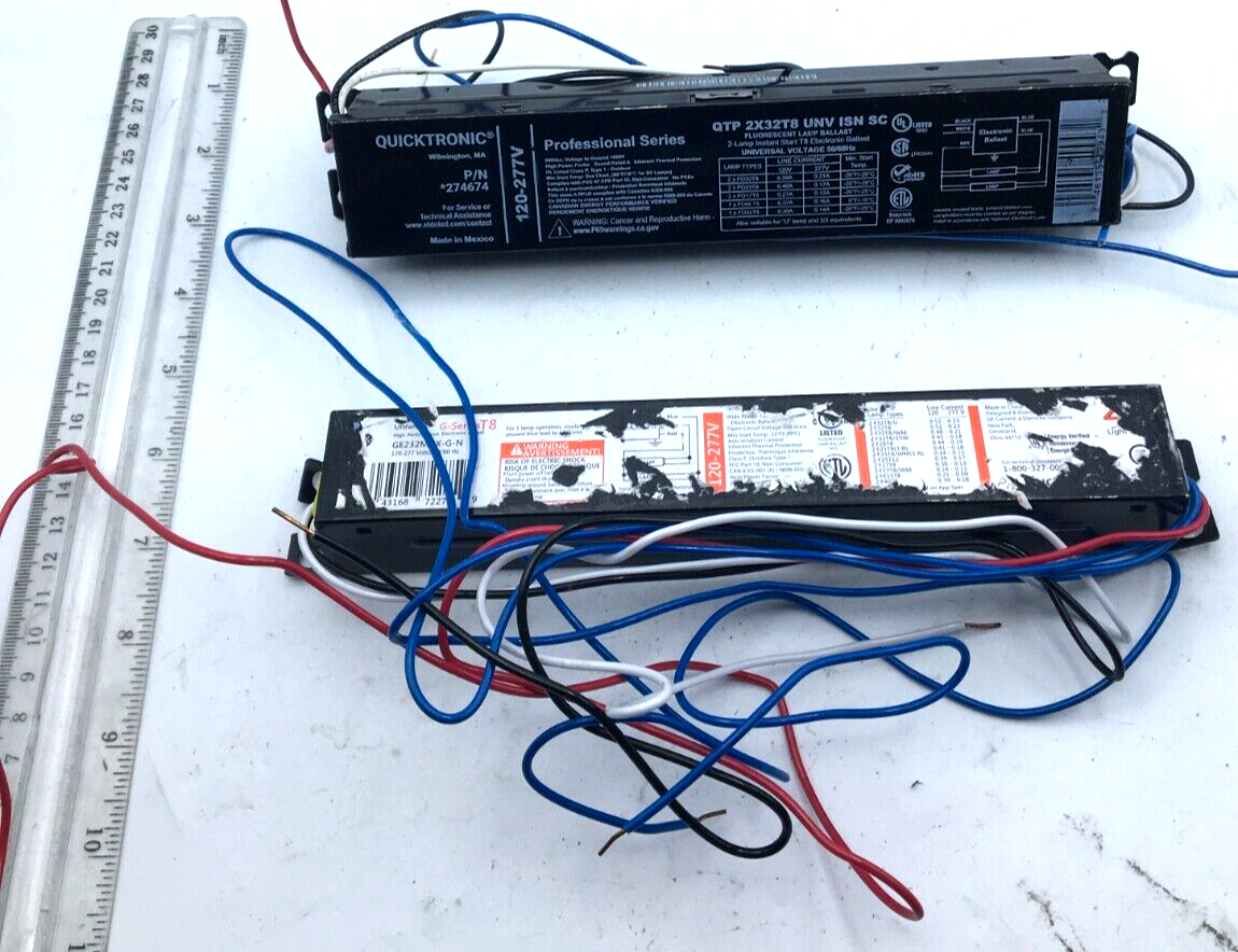 Quicktronic, Ultramax Lot of 2 Ballast 120-277V, 274674 & GE232Max-G-N ...