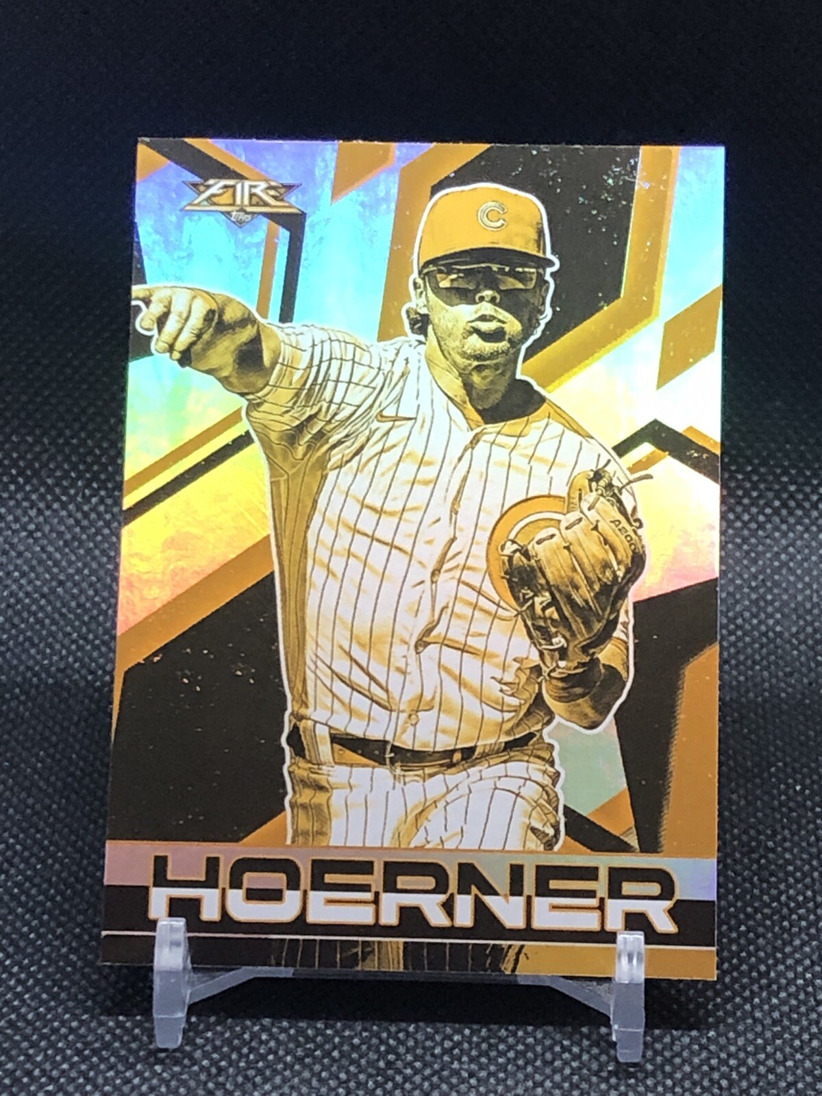 2021 Topps Fire Baseball Nico Hoerner #45 Gold Minted Chicago Cubs | eBay