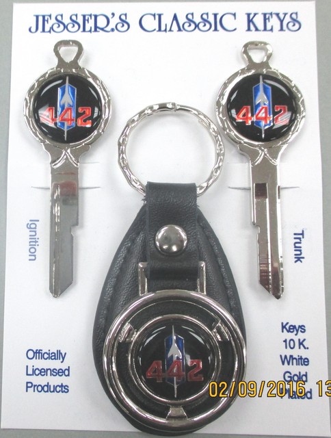 Corvette Black C4 White Gold Deluxe Classic Key Set C 4 Keys 1980 80 ...