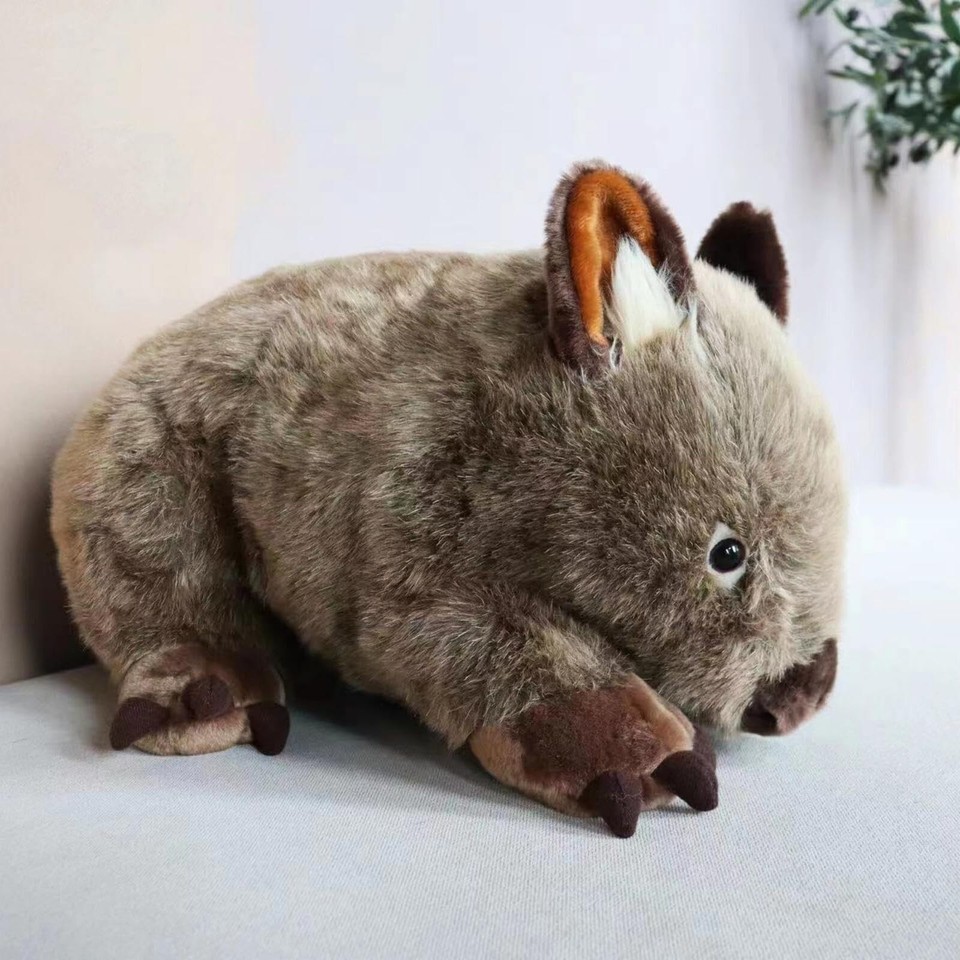 Lifelike Wombat Stuffed Animal-Brown 15.75" Realistic Wombat Plush ...