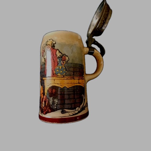 Antique Mettlach Beer Stein #1909/1143 PUG Soldiers Drinking by H.Schlitt c.1906 | eBay