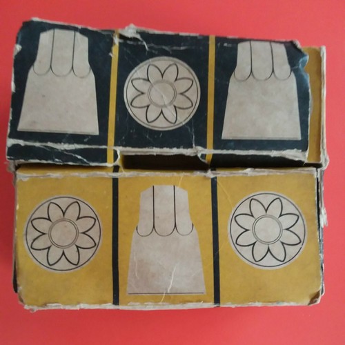 6 Vintage 50s Retro Atomic Shot Glasses Original Box Claymer Golden ...