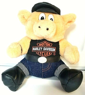 HARLEY DAVIDSON MOTORCYCLES HOG 12" STUFFED PLUSH ANIMAL PIG ...