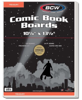 BCW Treasury Comic Book Boards 10.25"X13.5" (05 SINGLE BOARDS) Acid ...