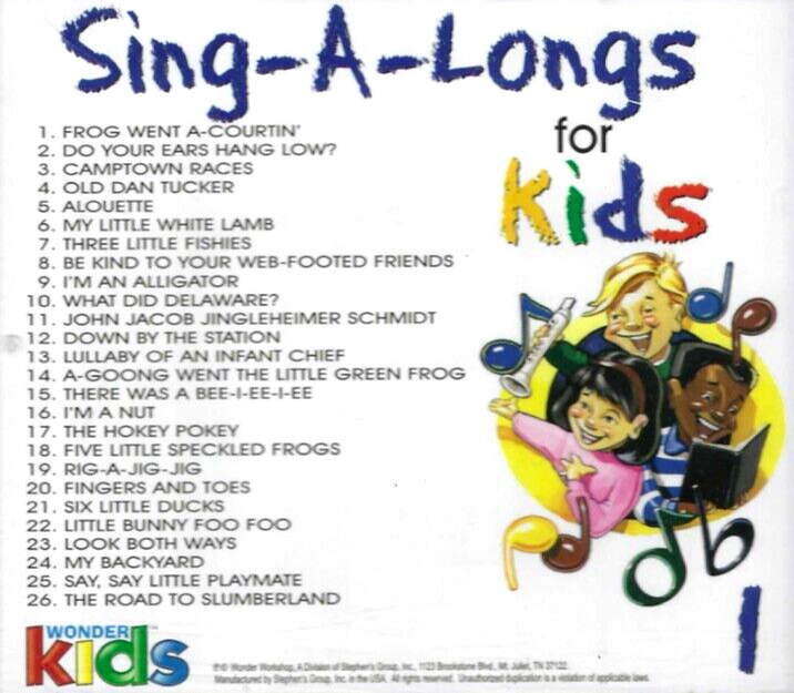 Sing A Long for Kids 26 Best Favorite Songs NEW! CD Lyrics Included ...