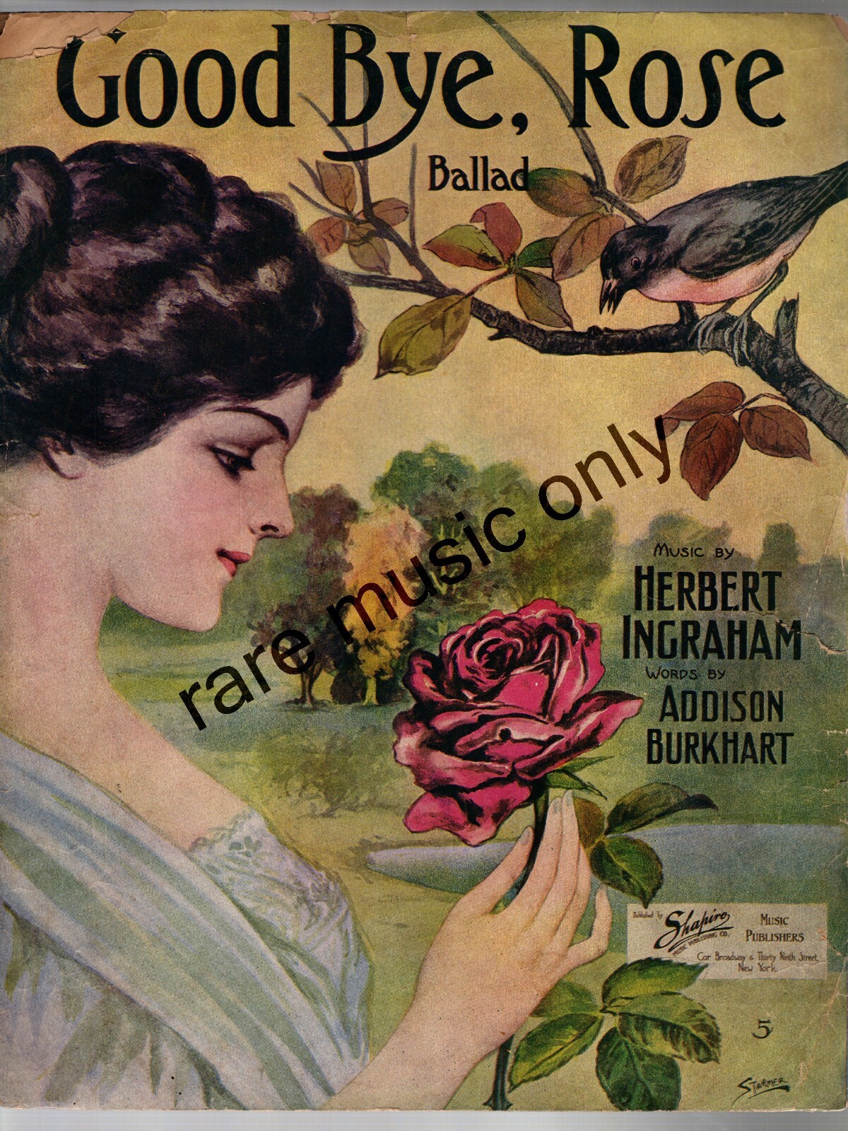 1910 Good Bye Rose by Herbert Ingraham and Addison Burkhart; Starmer ...