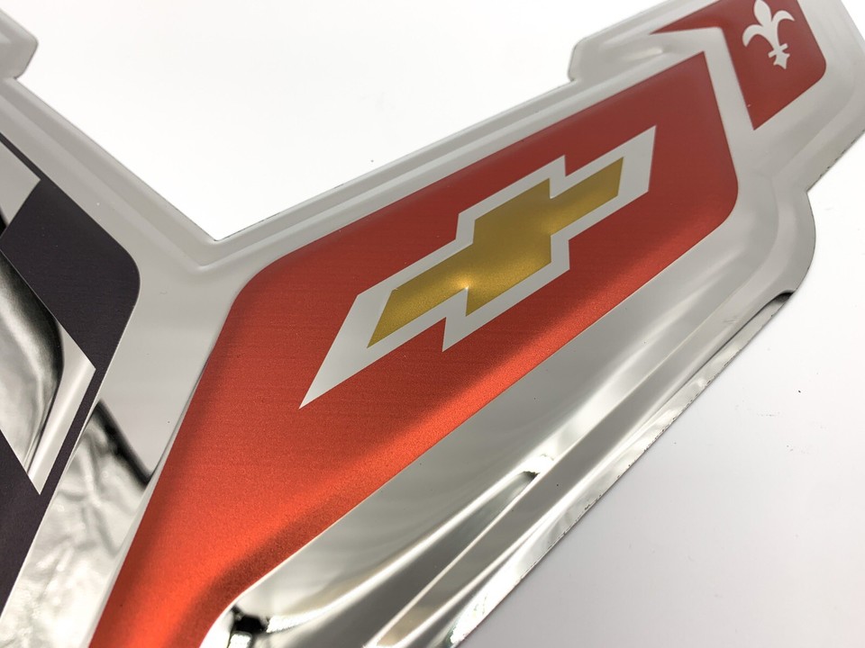 Chevrolet Corvette C8 Crossed Flags Logo Emblem Metal Sign - Licensed ...