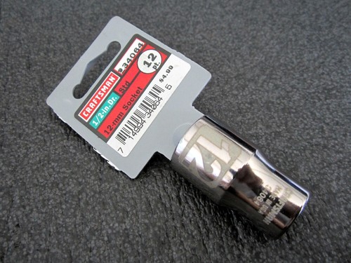 NOS Craftsman 1/2" Drive 12mm 12pt Socket 34064 EZ Read Made in USA | eBay
