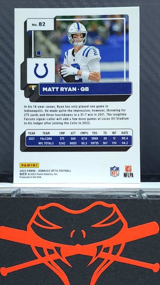 Matt Ryan 2022 Donruss Optic #82 - Colts | eBay