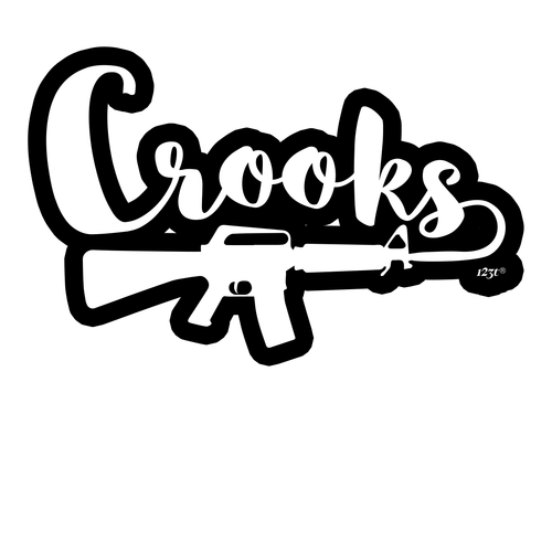 2 x Large Car Stickers crooks Decal Bumper Boat Bike Truck Laptop ...