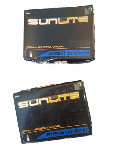 Pack Of 2 Sunlite 700x28-35c Bike Inner Tube Presta Valve PV 27x1-1/8 ...