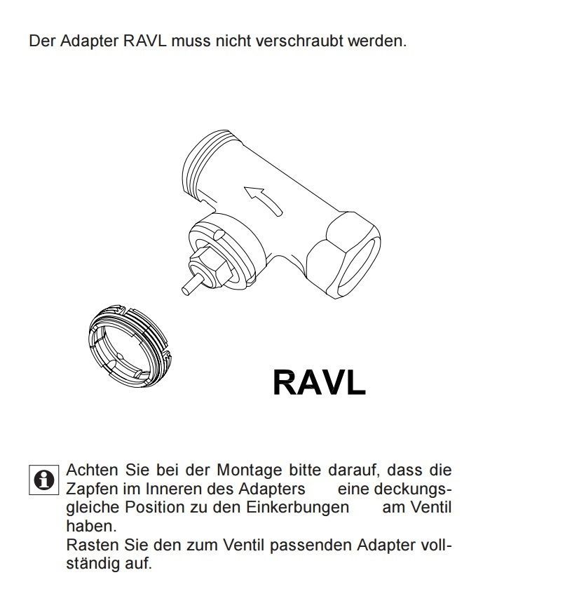 1 x Adapter-SET Danfoss RA-23mm RAV-34mm RAVL-26mm Energiesparregl ...