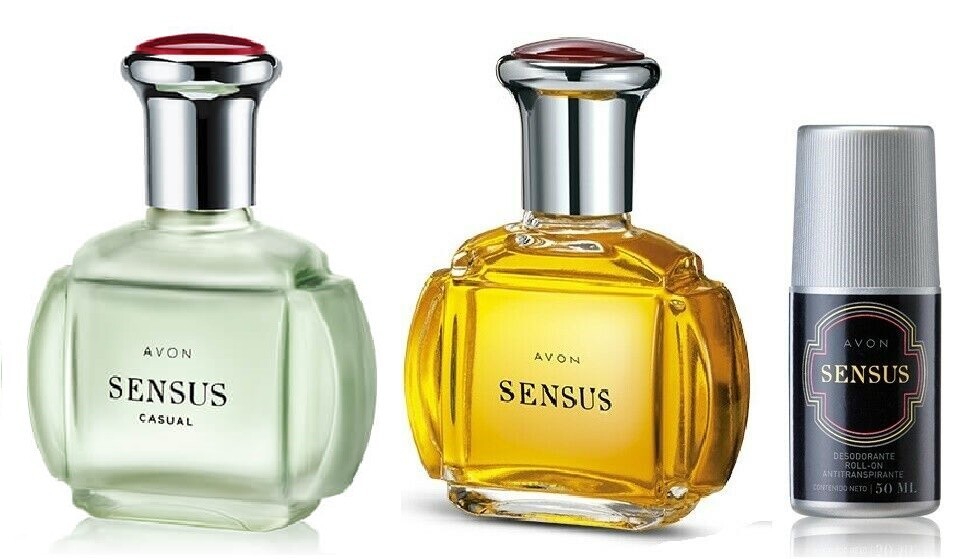 SENSUS COLONIA AVON CABALLERO SET 3 piezas 2 lociones de 100ml 1 ROLL ...