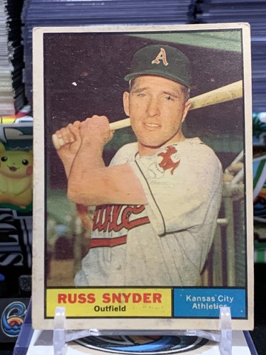 1961 Topps Kansas City Athletics Baseball Card #143 Russ Snyder - DP 2O ...