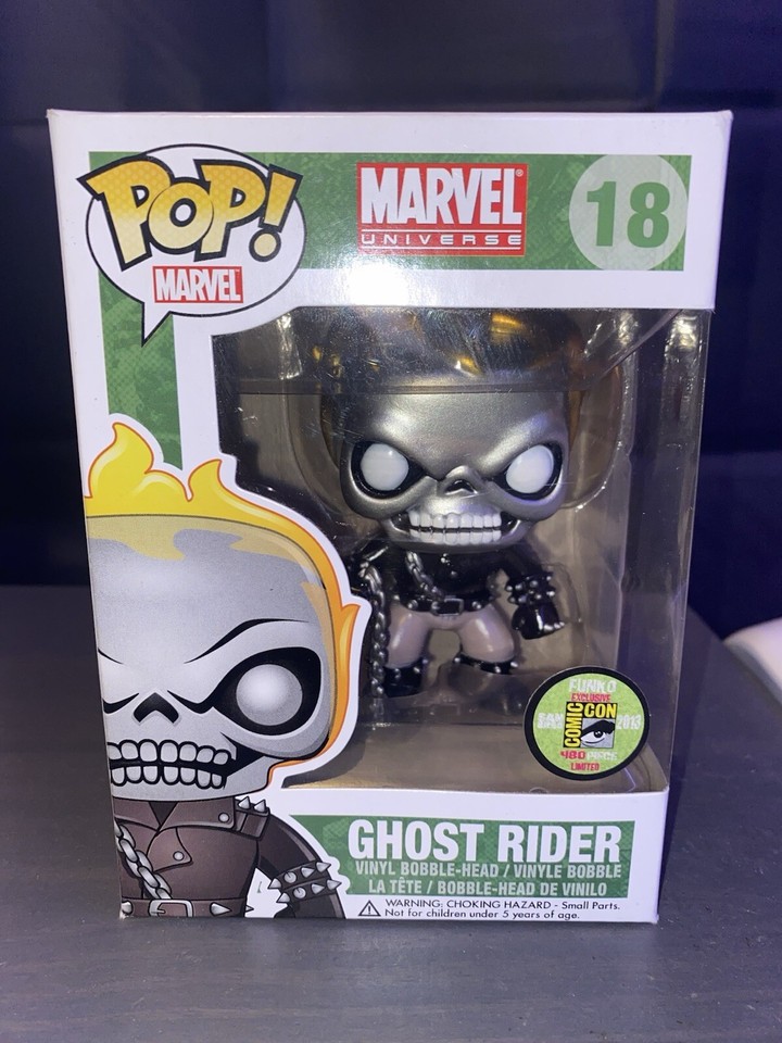 Funko Pop Ghost Rider Metallic SDCC 2013 LE 480 Exclusive Marvel #18 | eBay