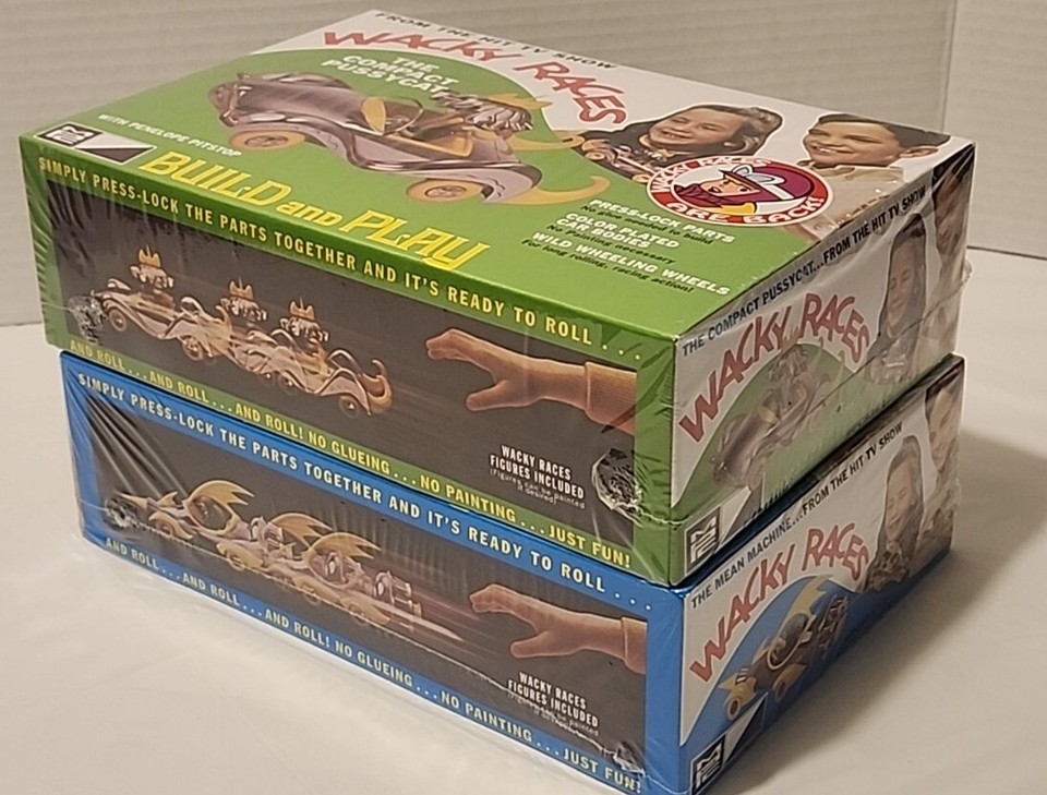 2 Wacky Races Model Kits - Mean Machine, Compact Pussycat MPC934 ...