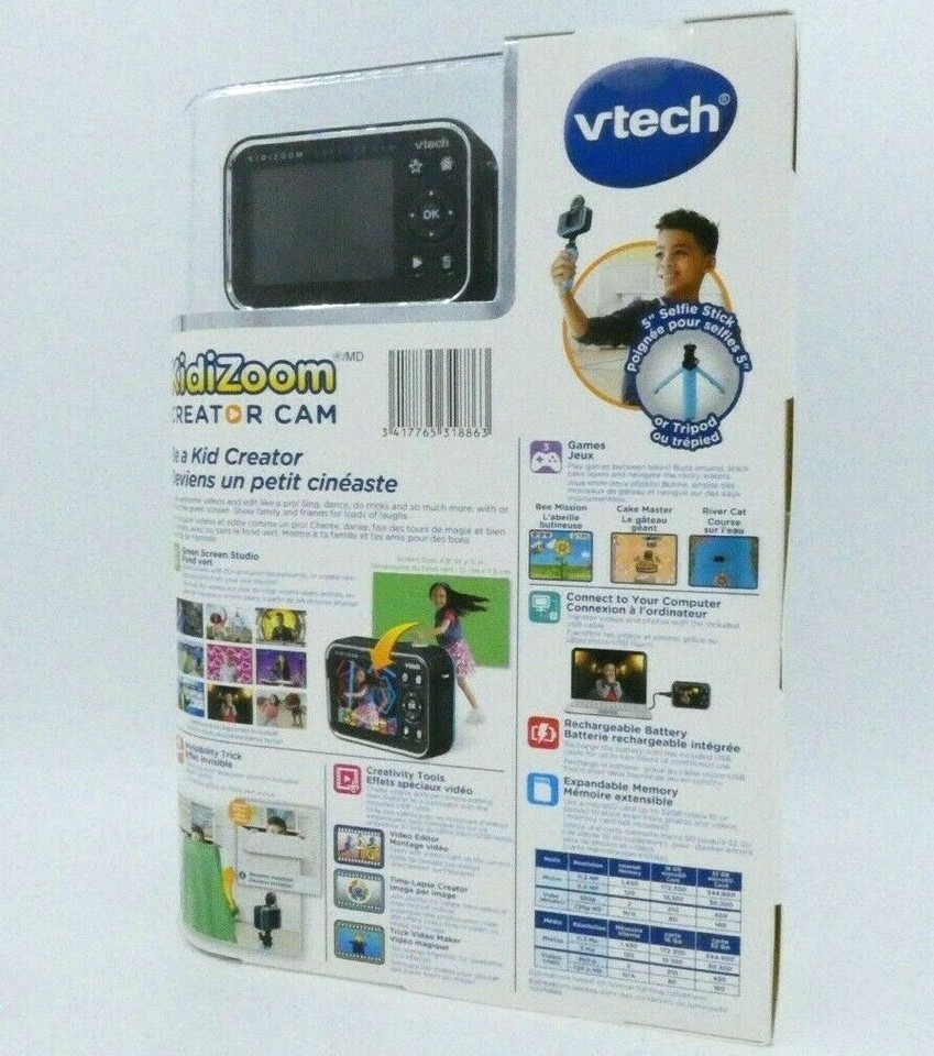 VTech KidiZoom Creator Cam Camera 5.0 MP Flip-Out Selfie for Photos ...