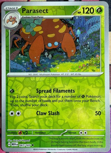 Pokemon TCG - Parasect Reverse Holo - 047/165 - Scarlet & Violet 151 | eBay