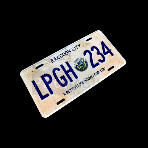 RESIDENT EVIL 5 Rain's Hero Prius License Plate Screen Used Prop (0005 ...