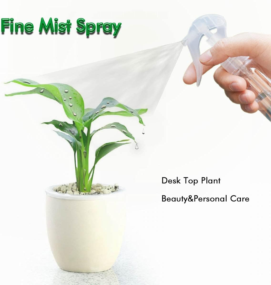 Fine Mist Empty Spray Bottle 100Ml/3.5Oz Clear Plastic Refillable Small ...