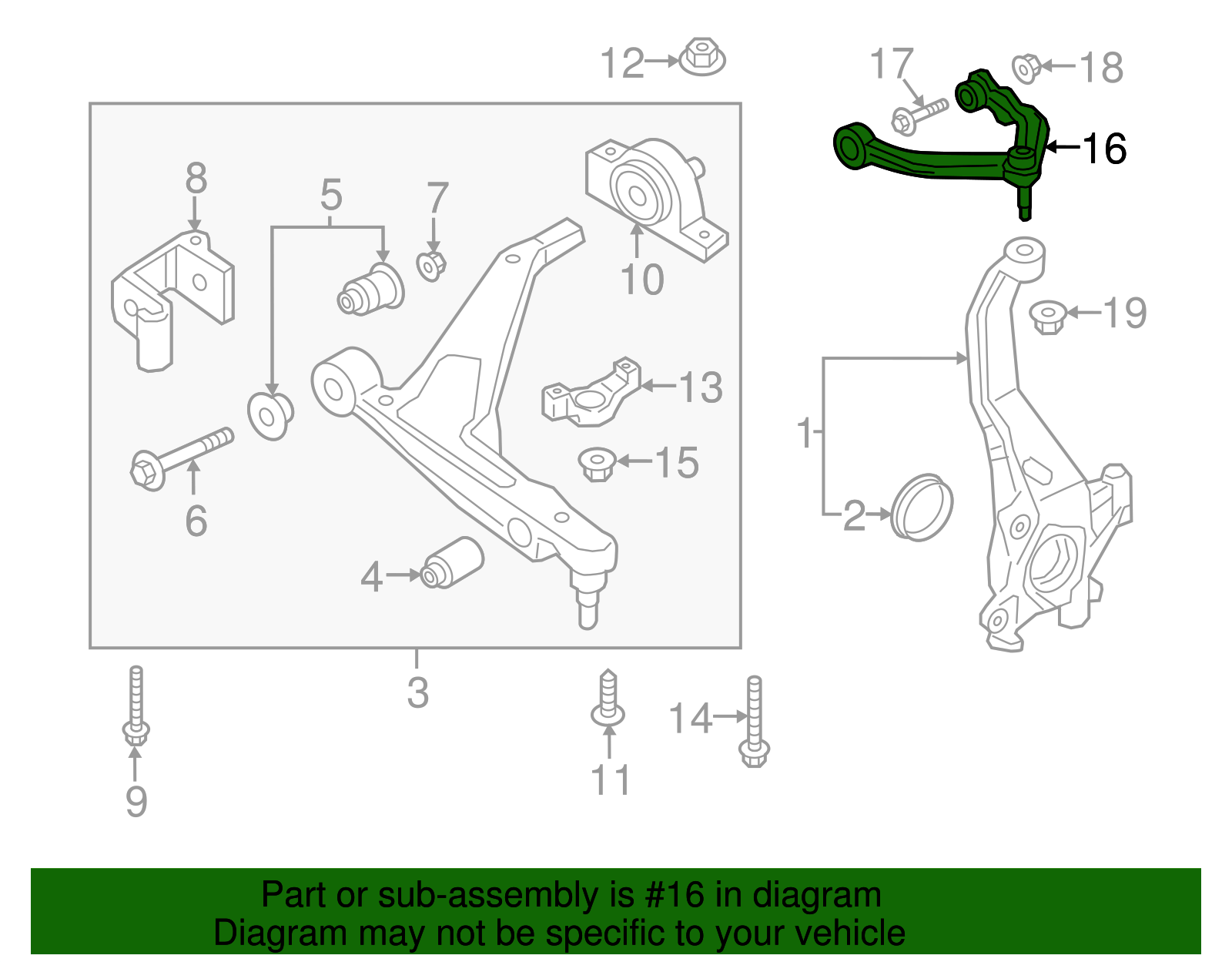 New Genuine Volvo XC90 Right Passenger Front Upper Control Arm 2016 ...