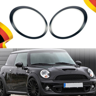 Black Headlight Bezel Trim Ring Cover For Mini Cooper R55 R56 R57 2007 ...