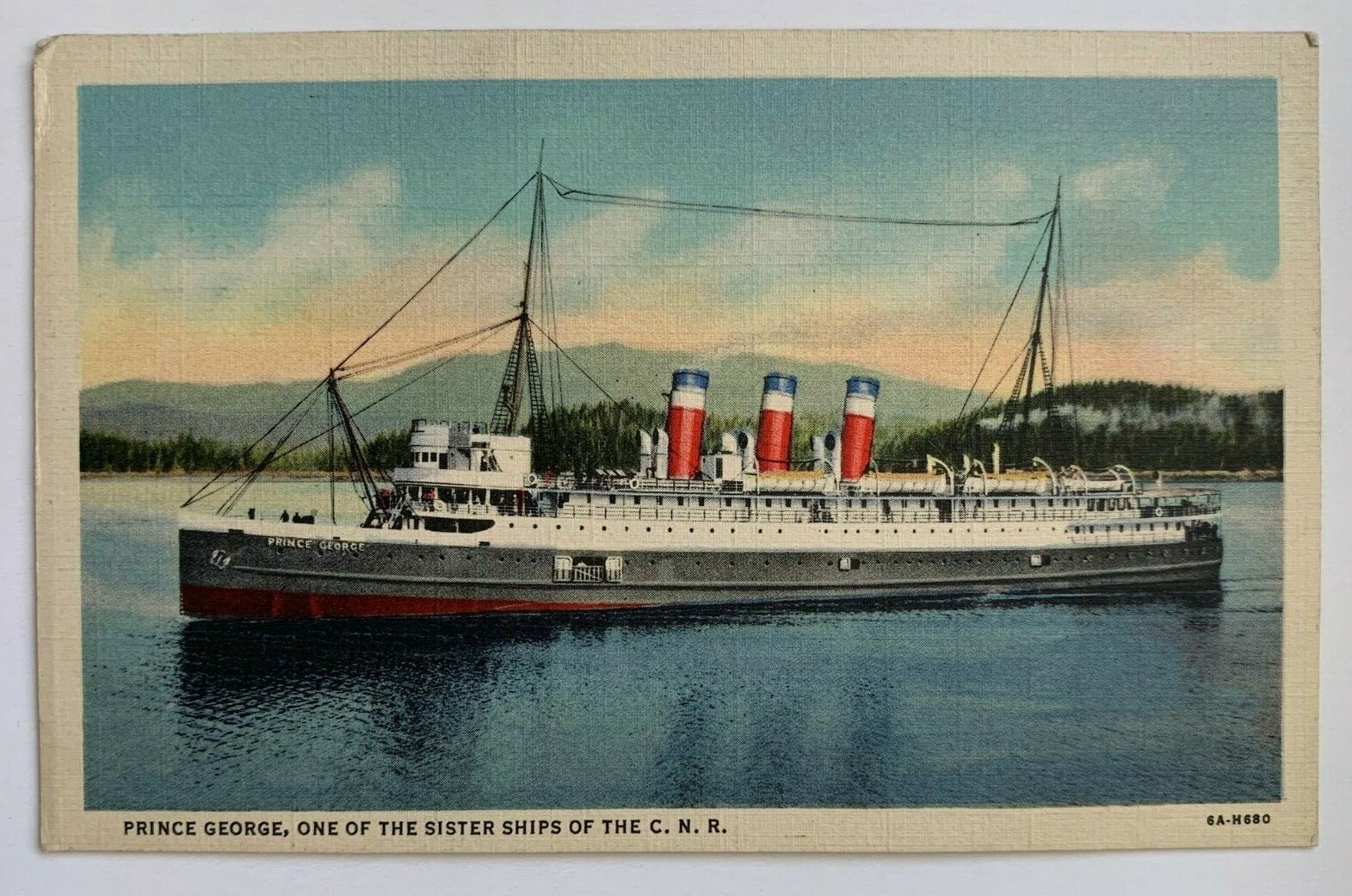 ca 1936 Canada Postcard SS Prince George Steamer Sister Ship of the CNR ...