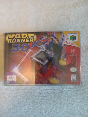 N64 Nintendo 64 LODE RUNNER 3-D CIB Complete Box Game 3D Poster Reg ...