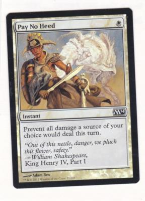 MTG: M2014: Foil: Pay No Heed | eBay