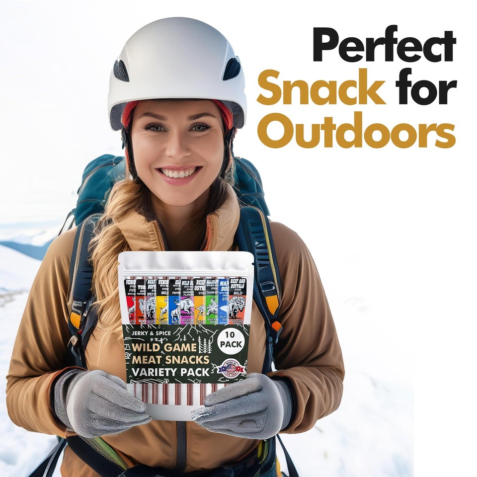 Wild Game Meat Sticks, Exotic Beef Jerky Variety Pack, Venison ...