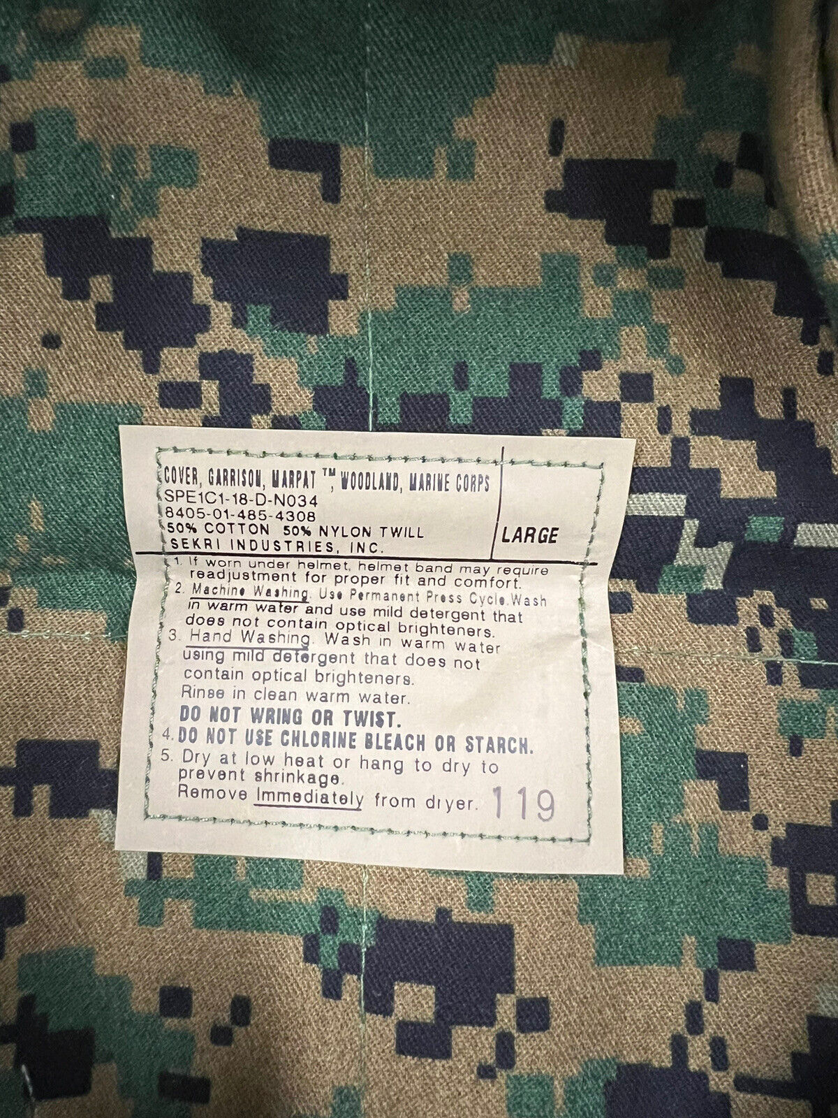 USMC MARINE CORPS WOODLAND MARPAT Garrison CAP 8 POINT COVER Choose ...